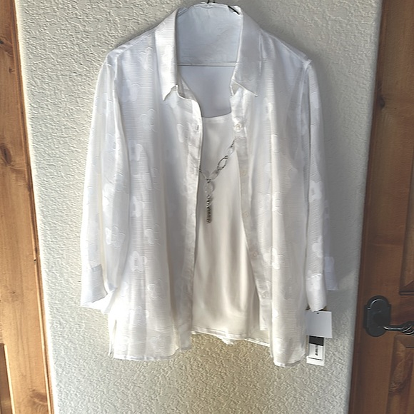 Alfred Dunner | Tops | Alfred Dunner Twin Set Tank Button Down ...